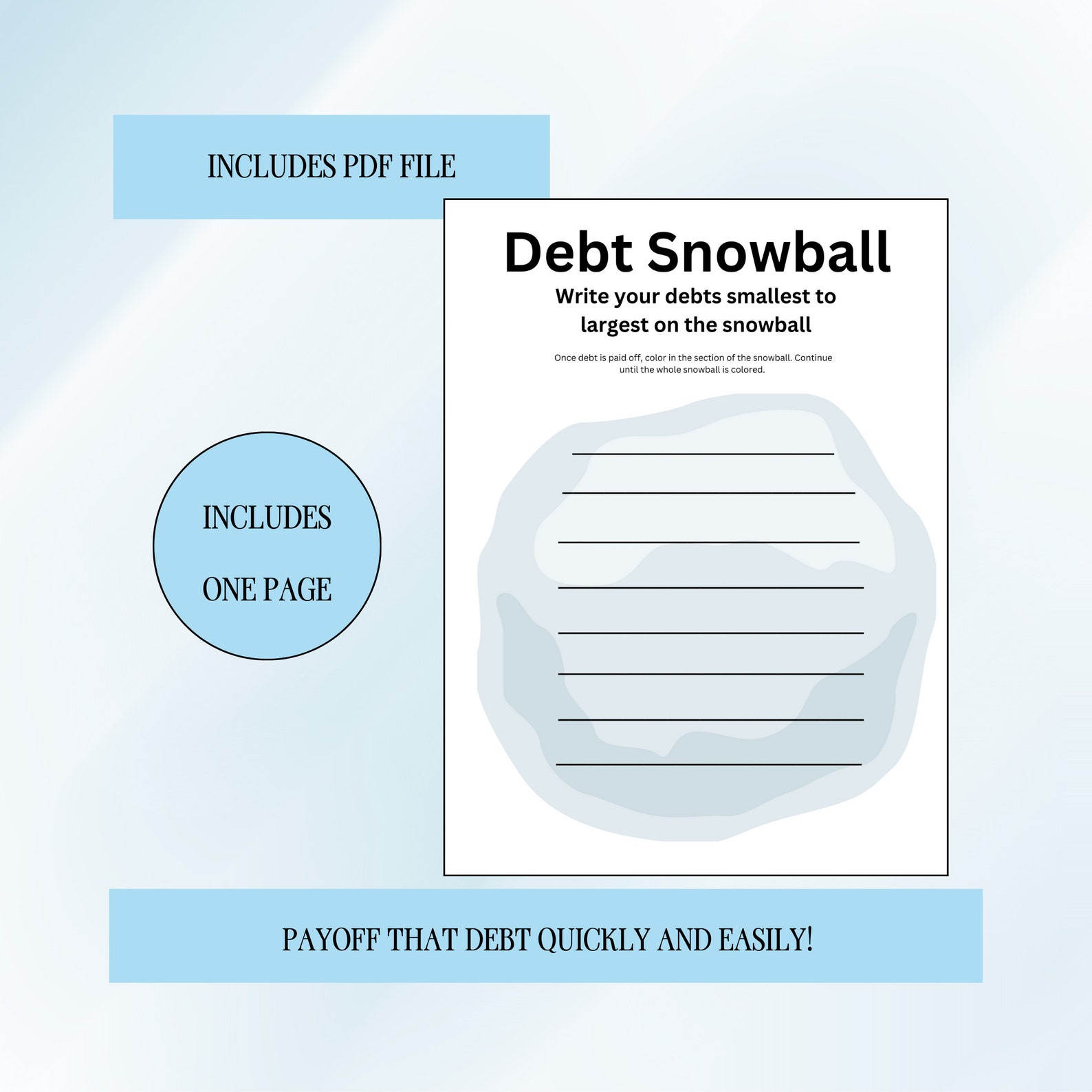 Debt Snowball Savings Challenge Debt Snowball Savings Challenge Tracker ...