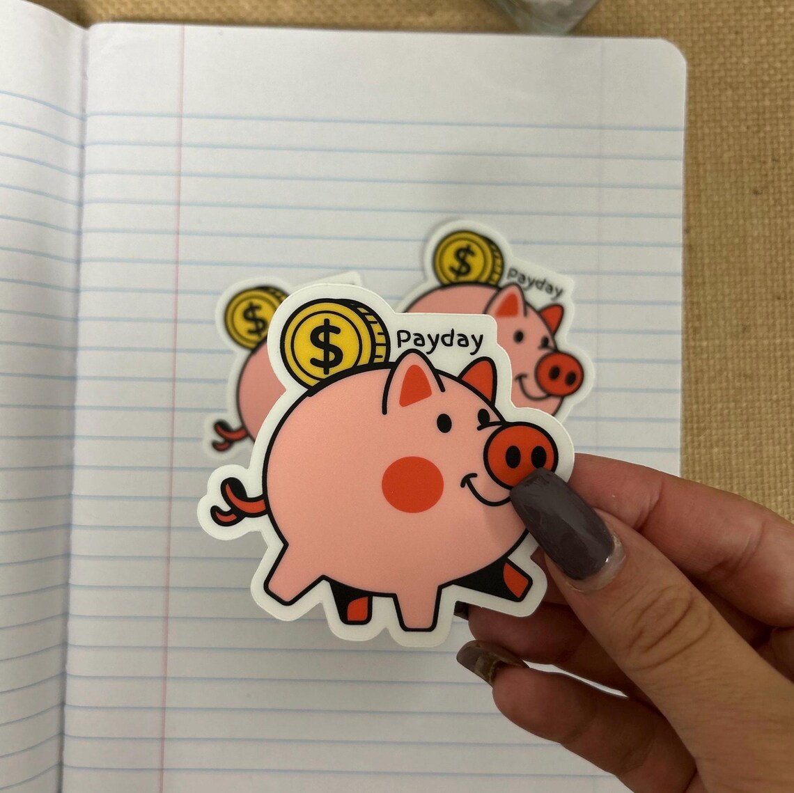 Piggy Payday Sticker for Planners Cute Piggy Payday Savings Sticker ...