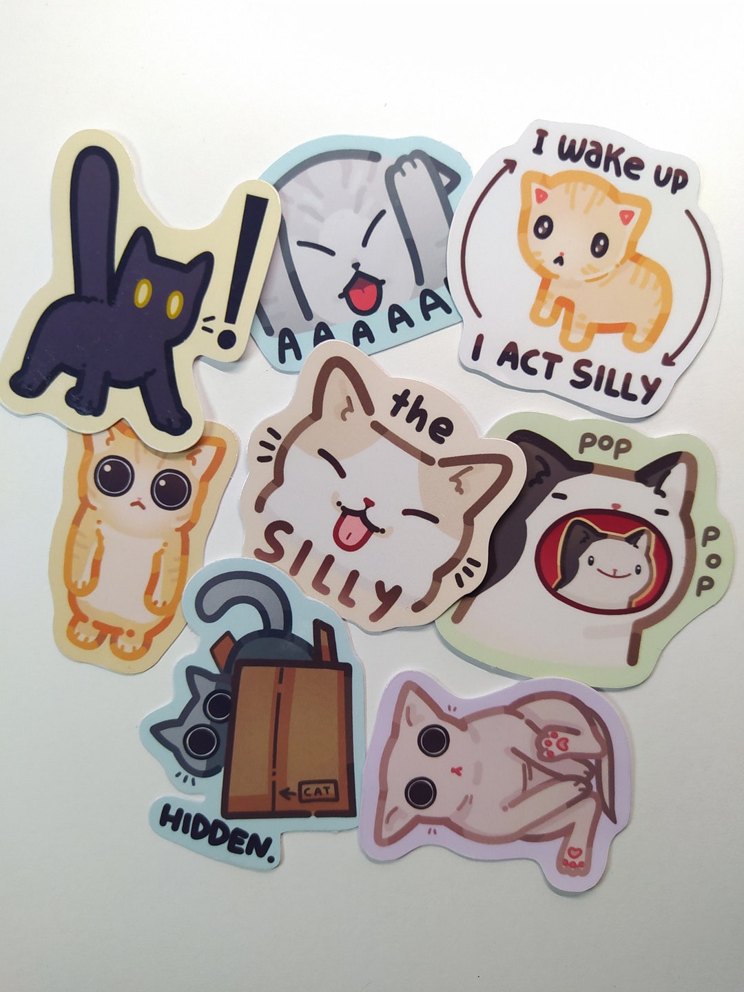 Silly Cat Memes Stickers - Etsy