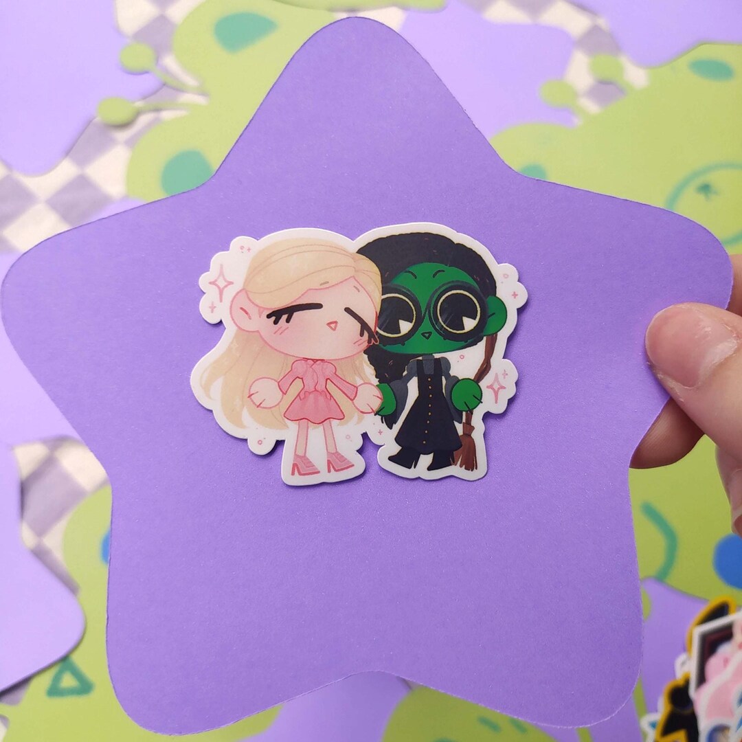 Glinda and Elphaba Chibi Sticker - Etsy