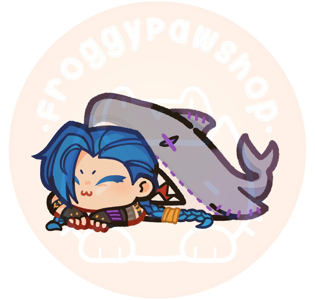 Jinx ARCANE Shark Sticker - Etsy