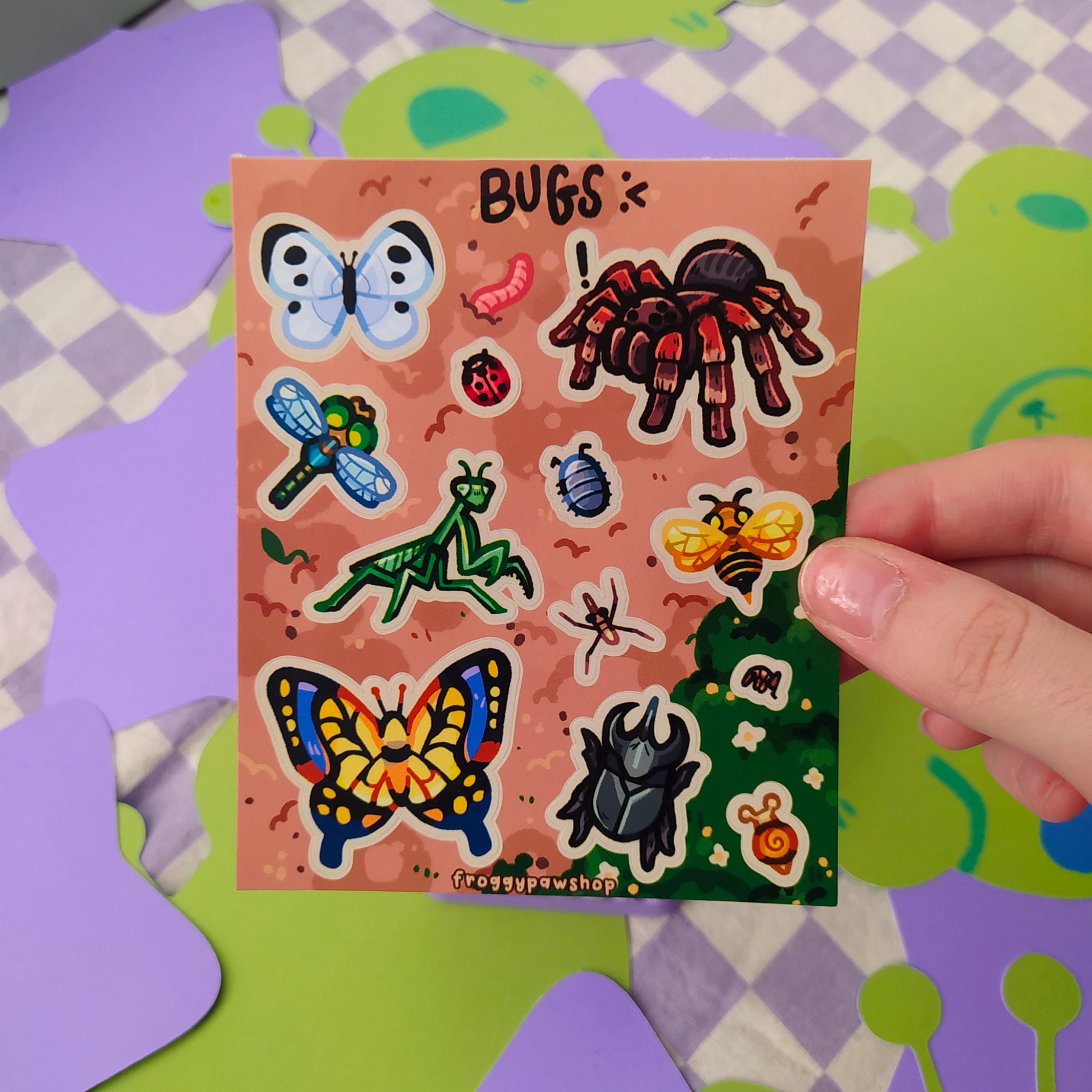 Cute Little Bugs Sticker Sheet - Etsy
