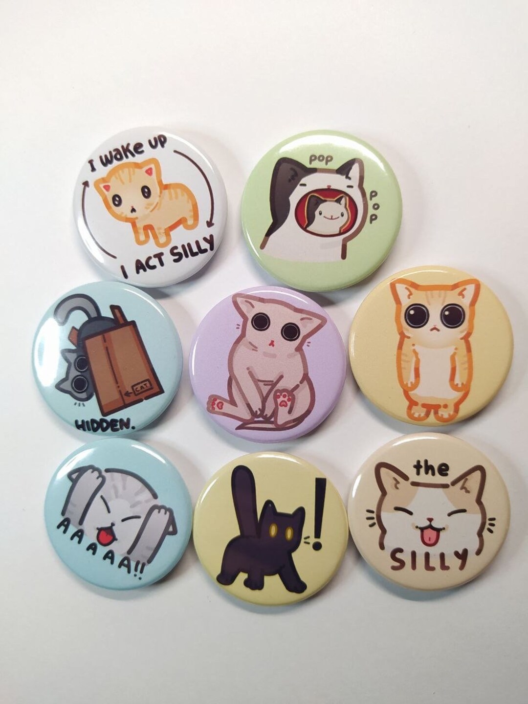 Silly Cat Memes Button Pin - Etsy