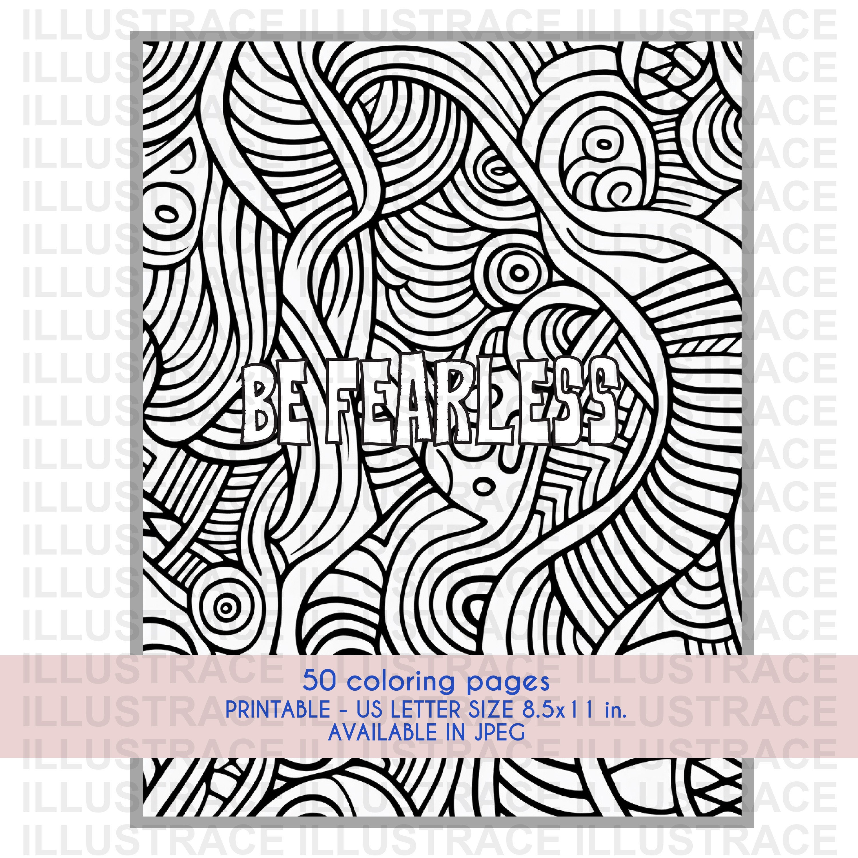50 Abstract Patterns Coloring Pages, Inspirational & Motivational ...