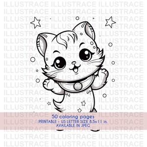 50 Kittens Coloring Pages, Cats Coloring Book, Coloring Sheet, Cats ...