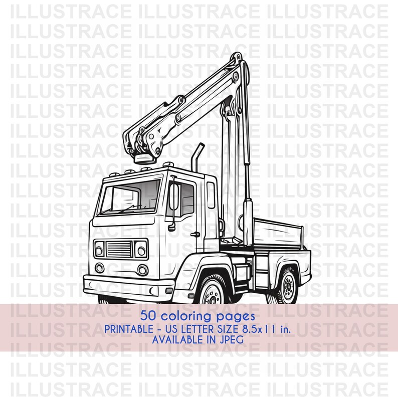 50 Trucks Coloring Pages, Trucks Coloring Book, Coloring Sheet, Trucks ...
