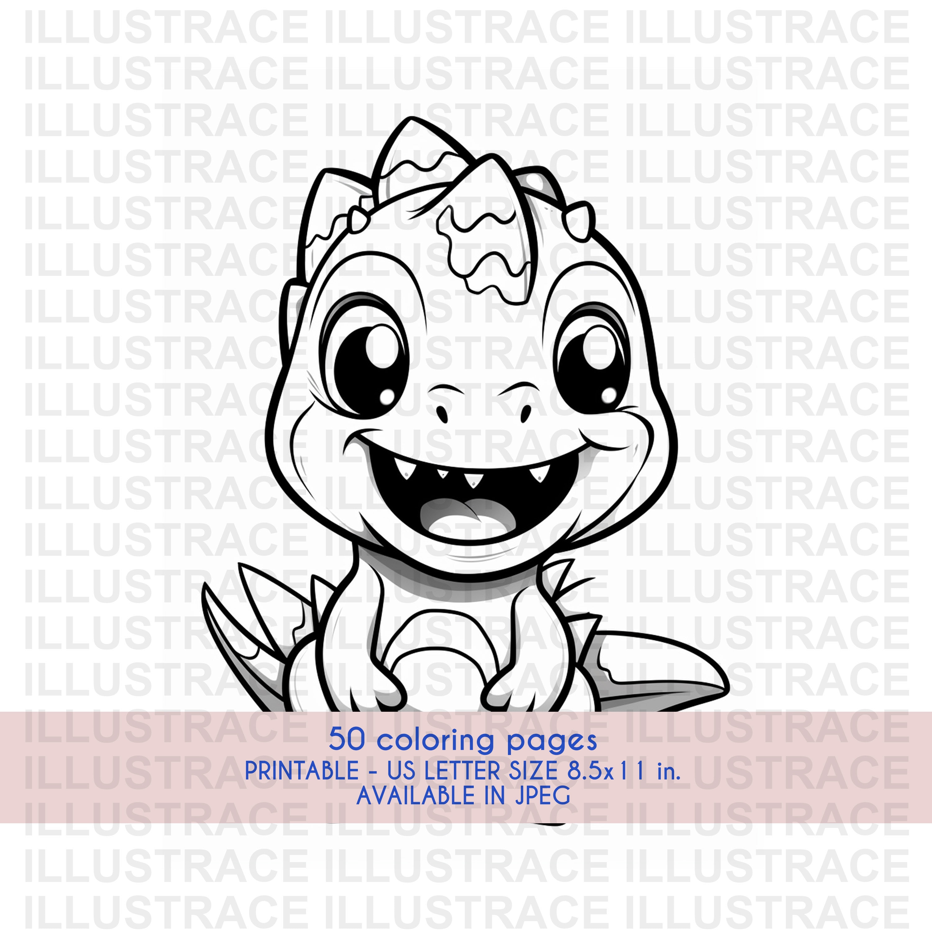 50 Dinosaur Coloring Pages, Dinosaurs Coloring Book, Coloring Sheet ...