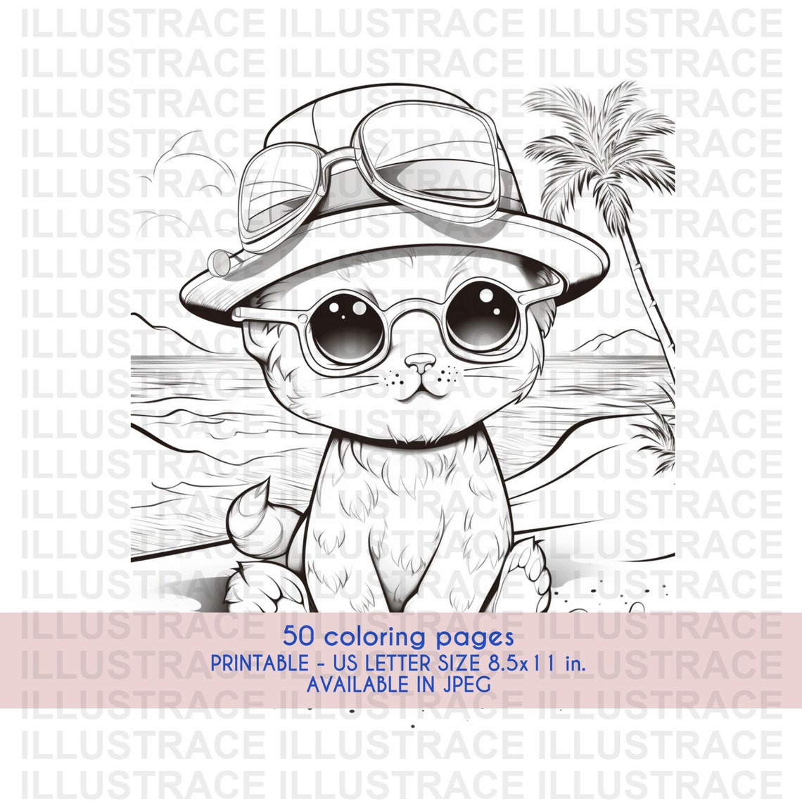 50 Kittens Coloring Pages, Cats Coloring Book, Coloring Sheet, Cats ...