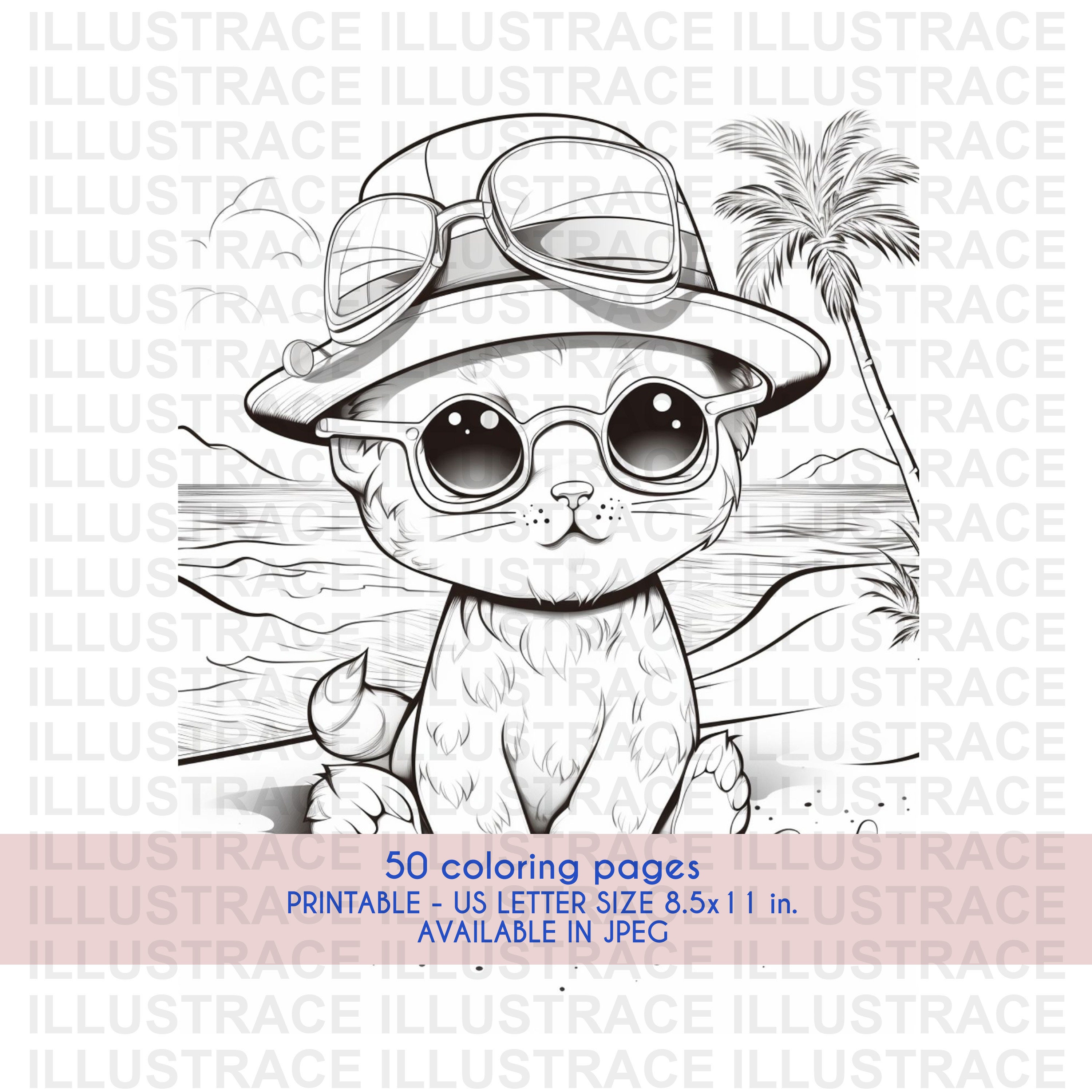 50 Kittens Coloring Pages, Cats Coloring Book, Coloring Sheet, Cats ...