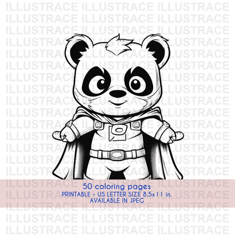 50 Panda Coloring Pages, Pandas Coloring Book, Coloring Sheet, Panda ...