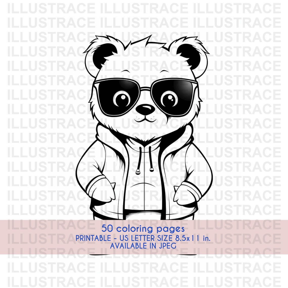 50 Panda Coloring Pages, Pandas Coloring Book, Coloring Sheet, Panda ...