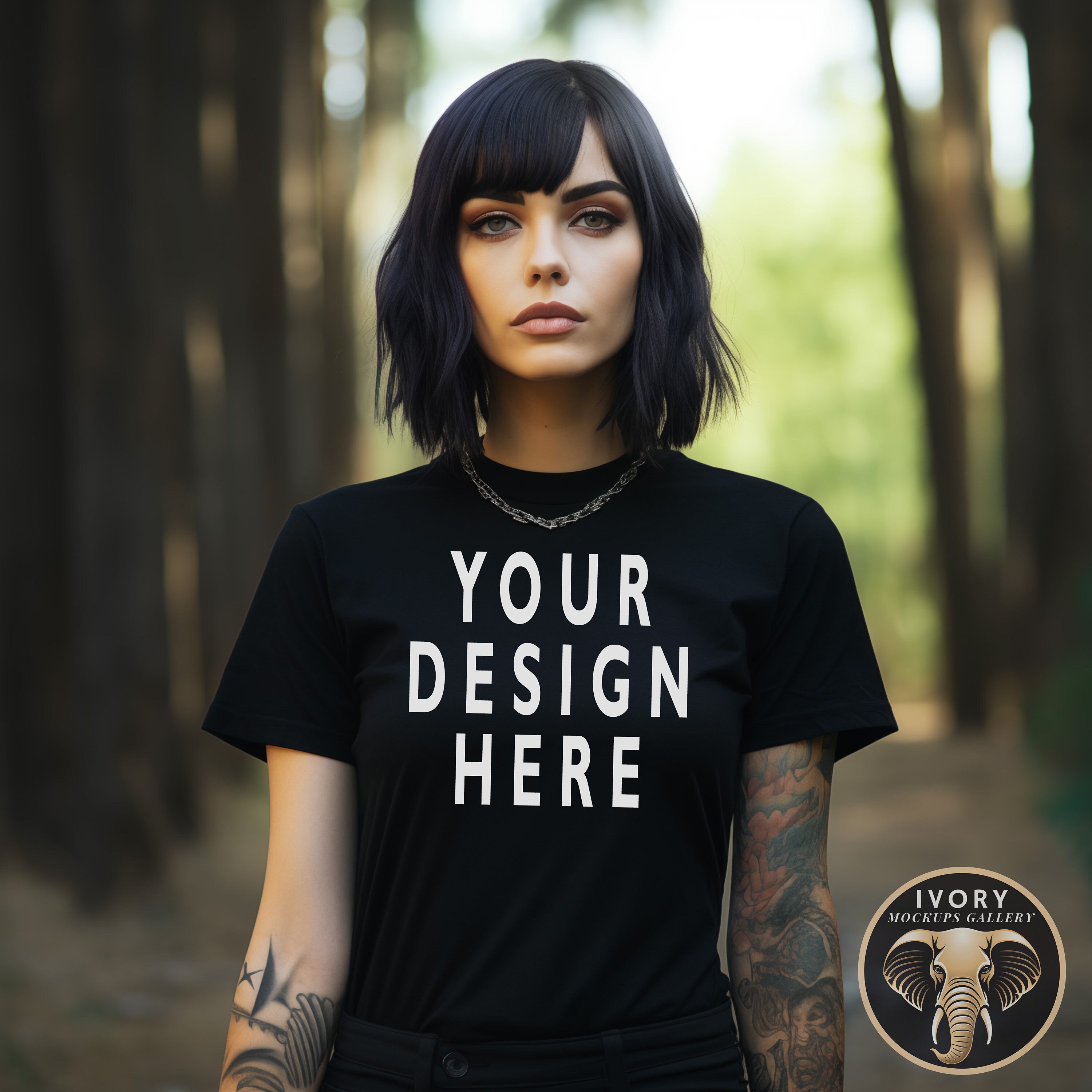 Gildan 5000 Mockup Bundle, Gothic Black Shirt Mockup Pack, Goth Tshirt ...
