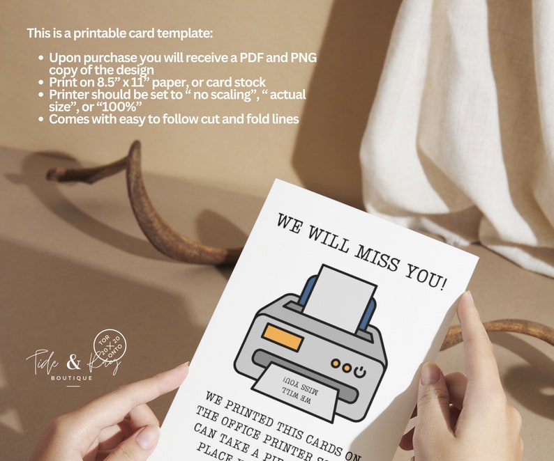 We Will Miss You Office Printable Card - Card for Colleagues | We ...