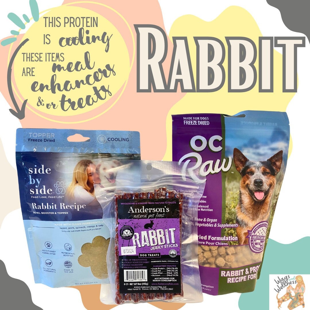 Rabbit Dog Treat Pack by Wags and Wellness, Premium High Quality Rabbit ...