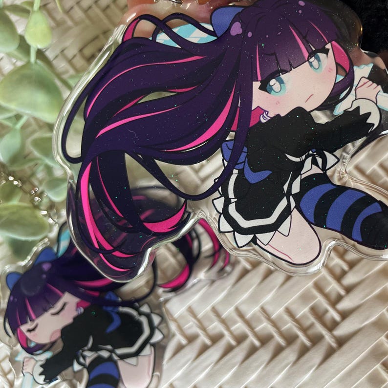 Panty & Stocking Glitter Epoxy Keychains - Etsy
