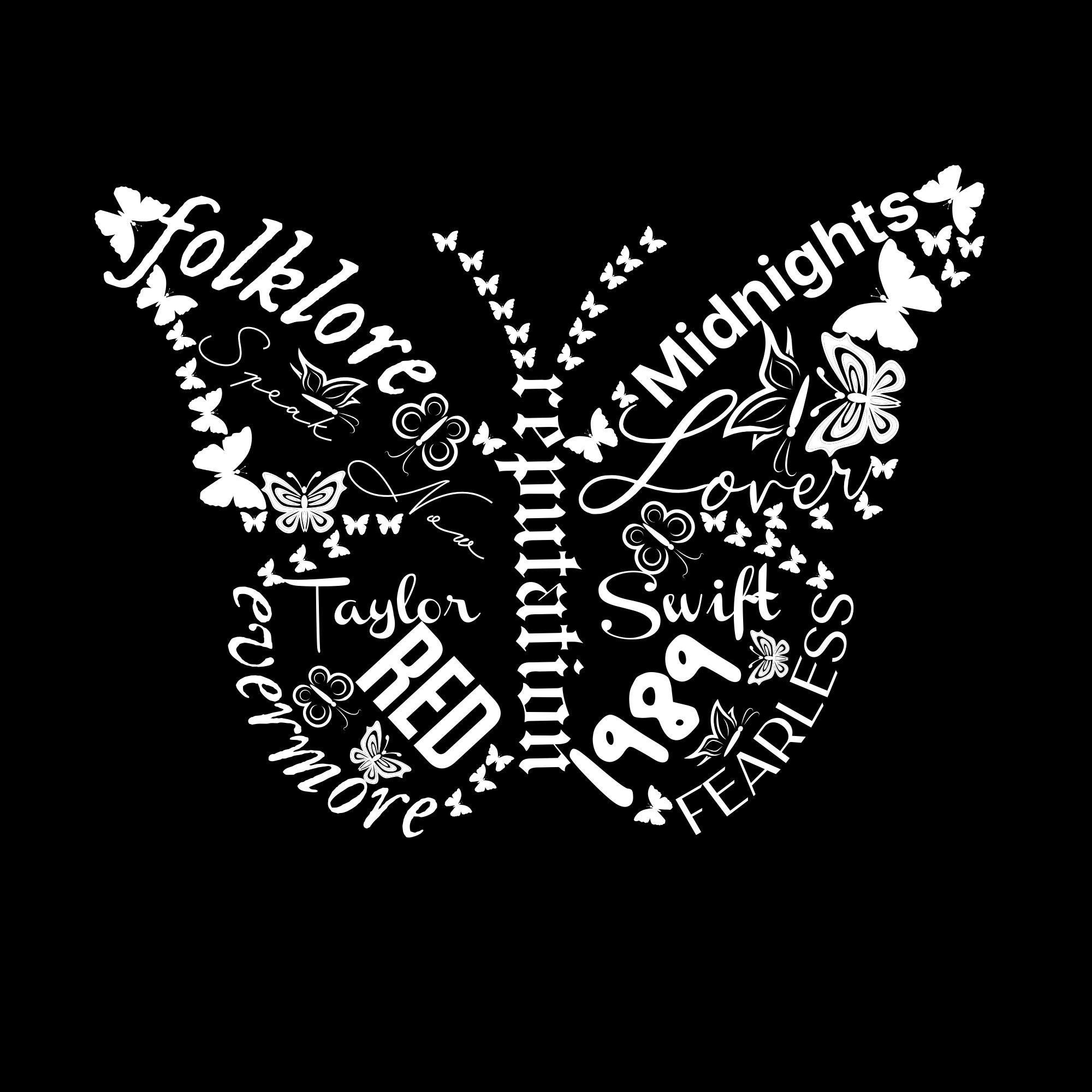 Taylor Swift Album Butterfly Svg, Taylor Png, the Eras Tour, Instant ...