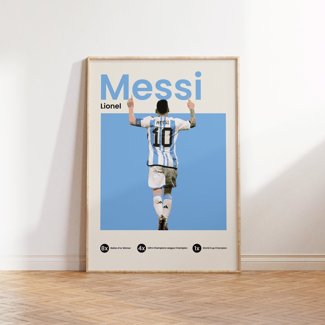 Lionel Messi Poster, Argentina Soccer Print, Soccer Gifts, Sports ...