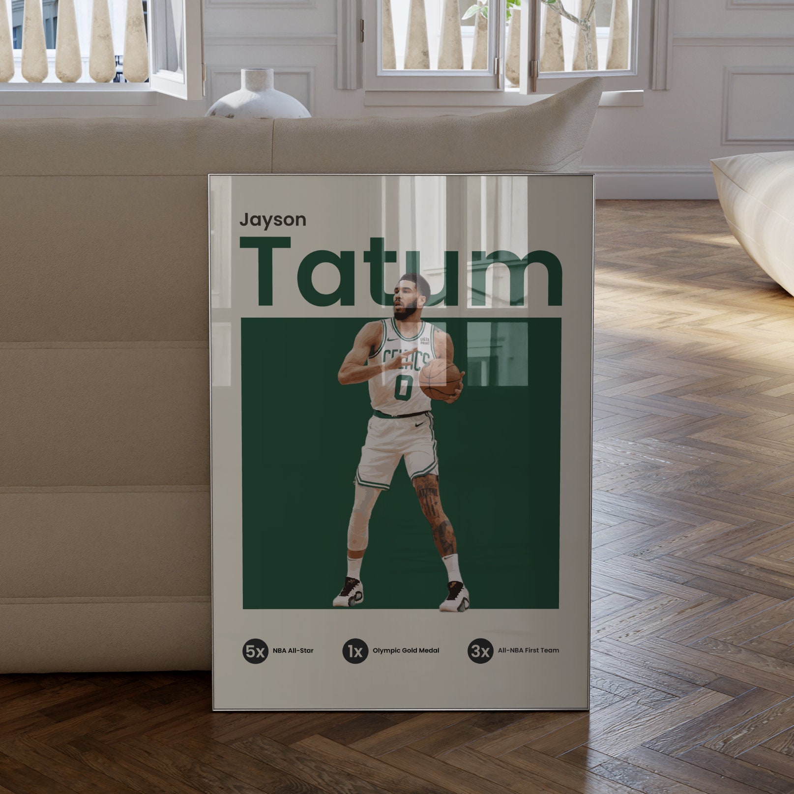 Jayson Tatum Poster, Boston Celtics, NBA Fans, NBA Poster, Basketball ...