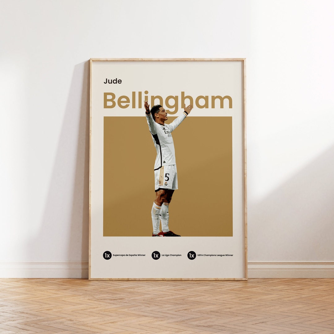 Jude Bellingham Poster, Real Madrid Poster, Soccer Gifts, Sports Poster ...