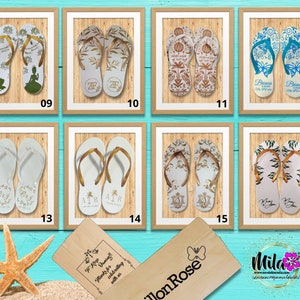 50 Pairs Bulk Custom Wedding Flip Flops With Personalized Print Gift ...