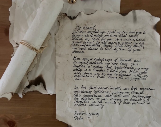 Custom Love Letter Print on Handmade Paper in 5x7, 8x10, 11x14, Paper ...