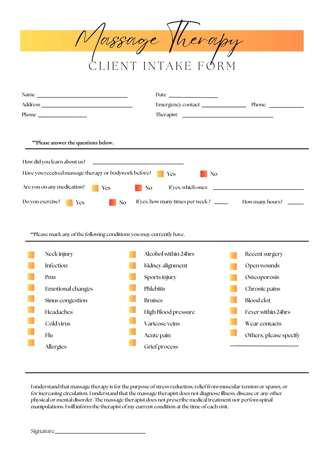Editable Client Intake Form | Printable Business Intake Questionnaire ...