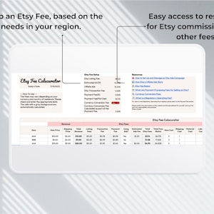 Etsy Fee & Profit Calculator Spreadsheet | Google Sheets | Etsy Seller ...