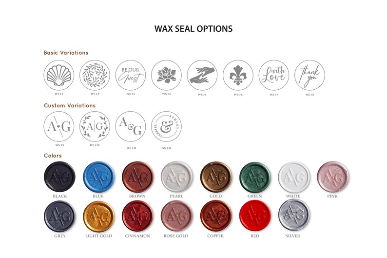 Deckle Edge Wedding Invitation Suite, Gold Foil Script, Wax Seal ...