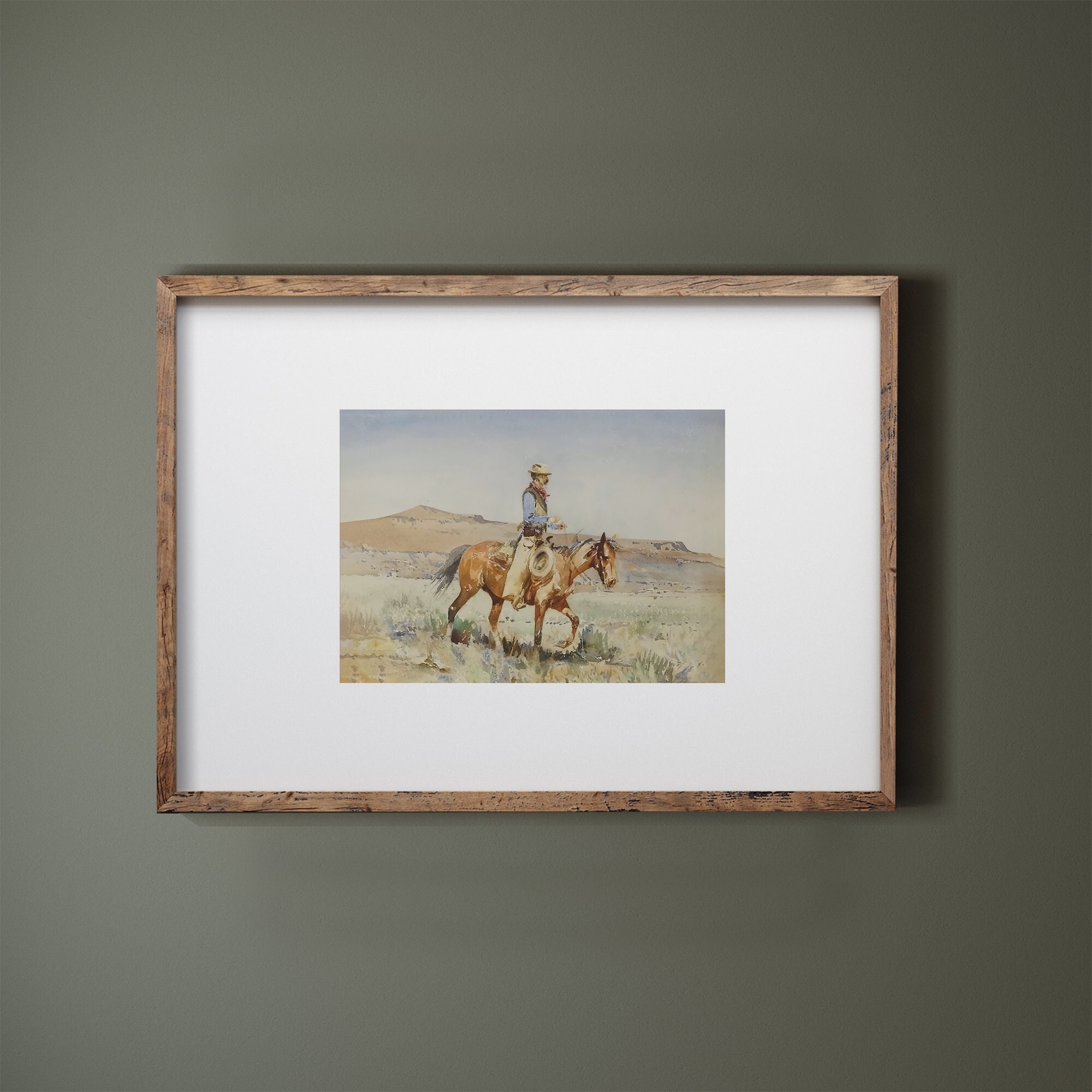 Western Watercolor Painting | Western Style Print | Rustic Southwest ...