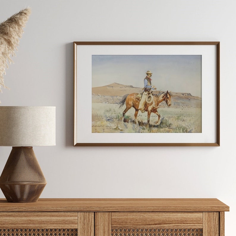 Western Watercolor Painting | Western Style Print | Rustic Southwest ...