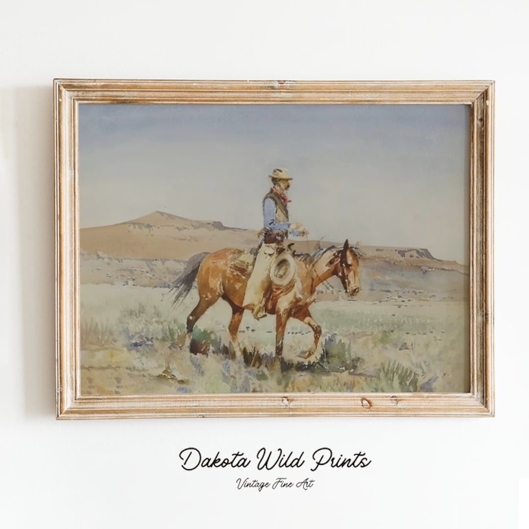 Western Watercolor Painting | Western Style Print | Rustic Southwest ...