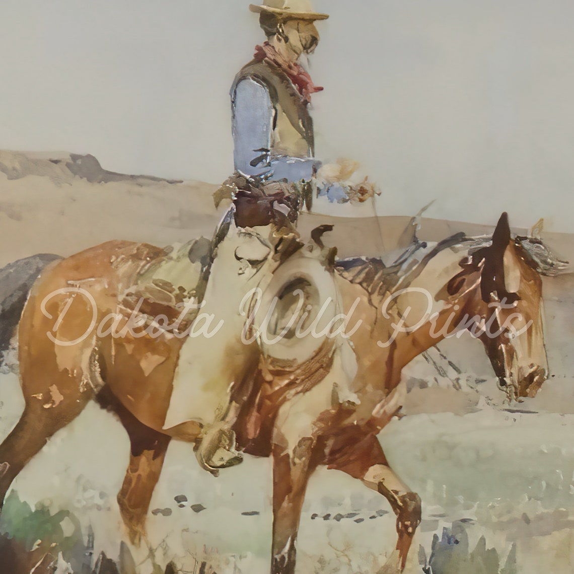 Western Watercolor Painting | Western Style Print | Rustic Southwest ...