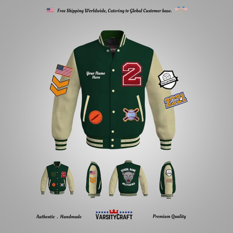 Custom Varsity Letterman Baseball Jacket Cream/off White Leather ...
