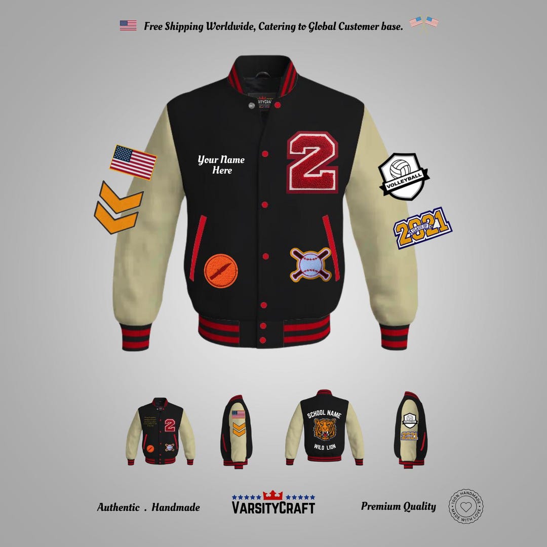 Custom Varsity Letterman Baseball Jacket Cream/off White Leather ...