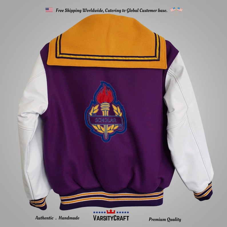Custom Letterman Jacket | Sailor Collar Letterman Jacket for Men ...