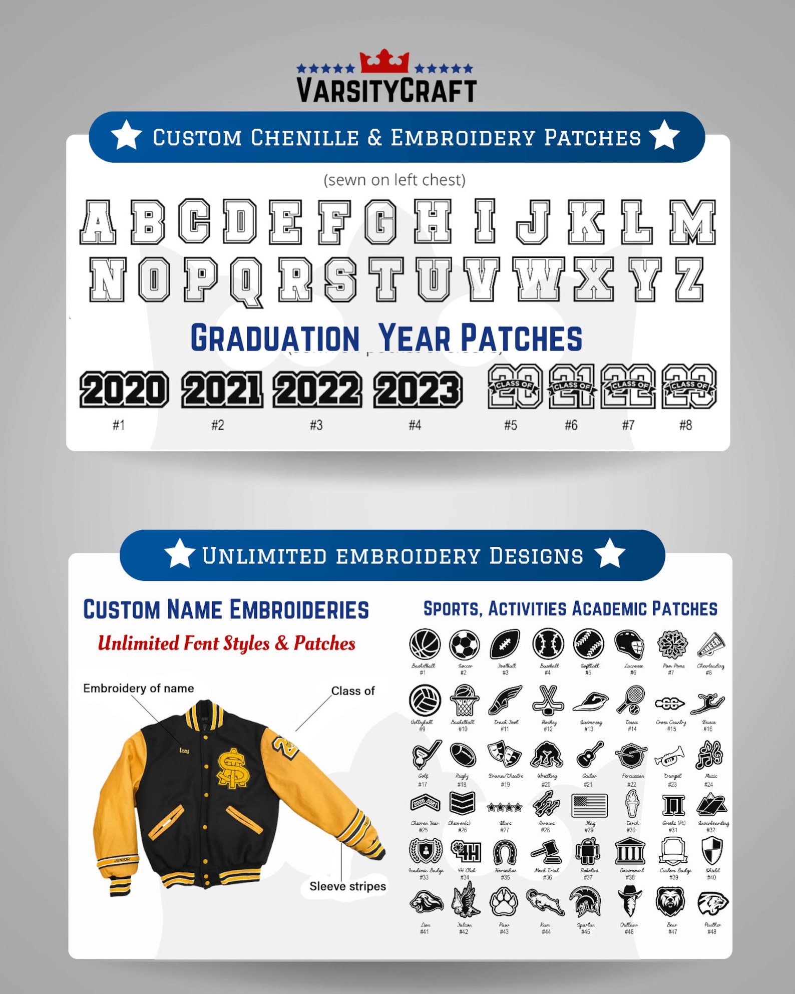 Premium Varsitycraft® Handmade Custom Varsity Letterman Baseball Jacket ...