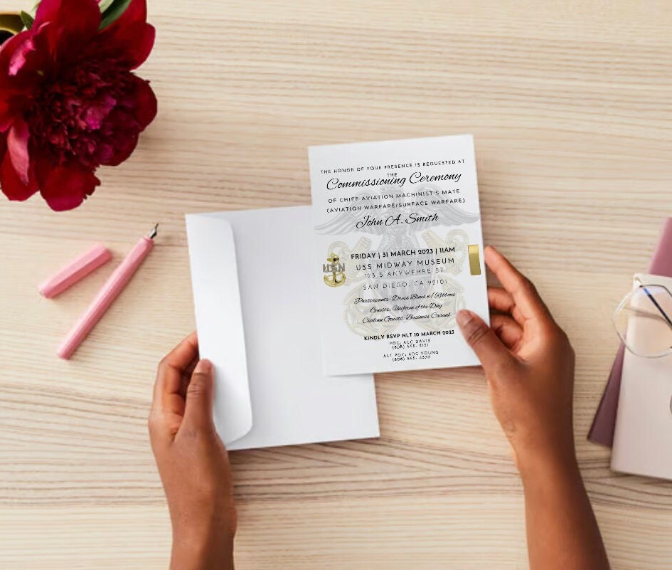 Commissioning Ceremony Invitation, Military Invitation - Etsy