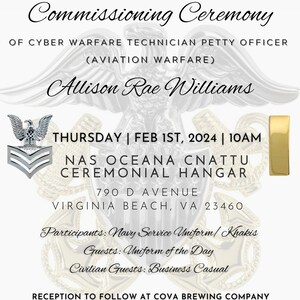 Commissioning Ceremony Invitation, Military Invitation - Etsy