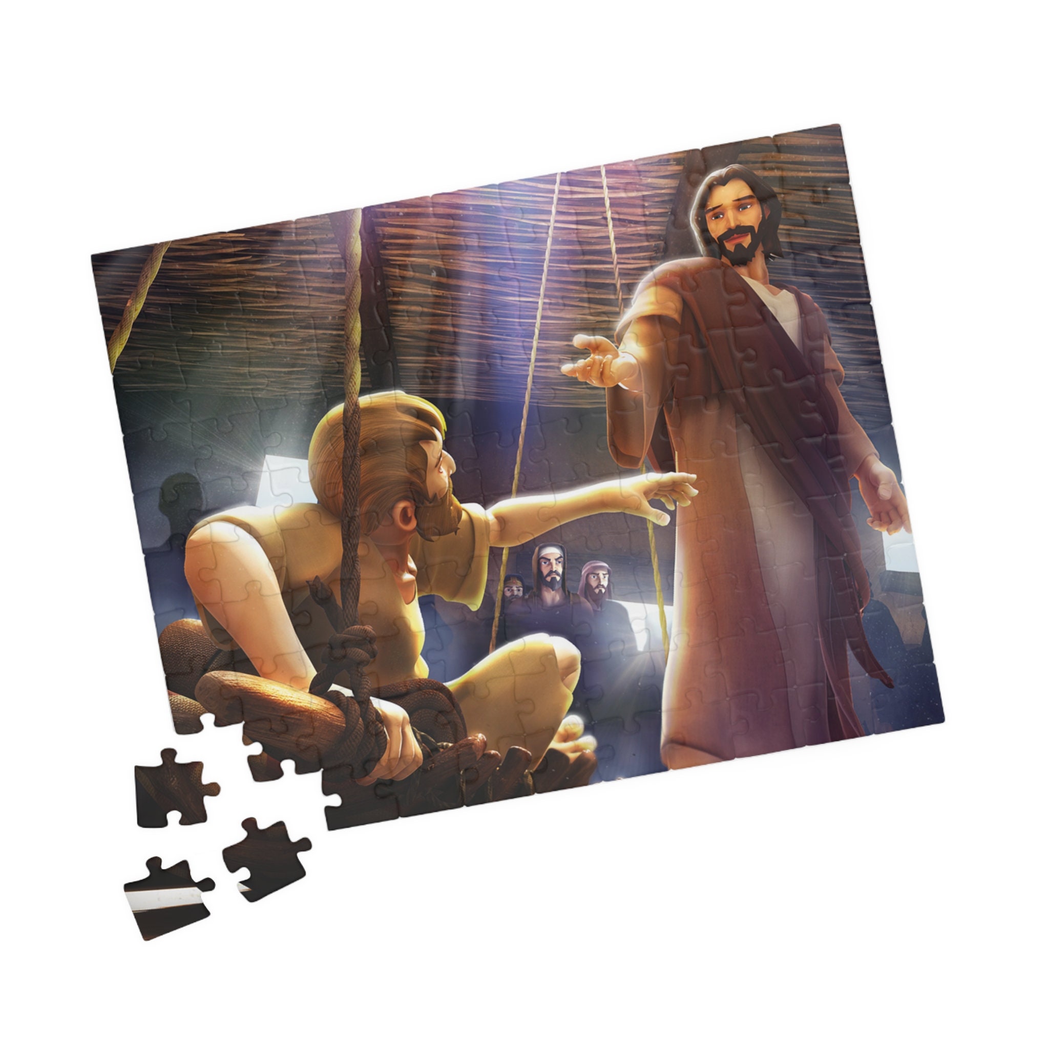 The Superbook Jesus and the Paralytic Puzzle 110-piece - Etsy