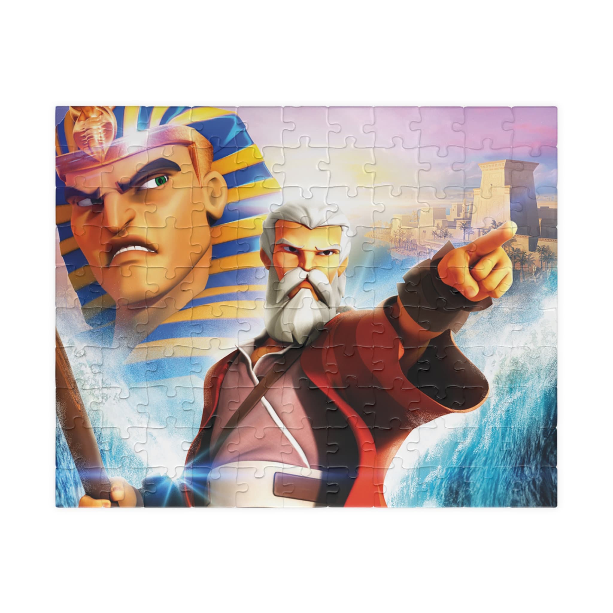 The Superbook Moses and Pharaoh Puzzle 110-piece - Etsy