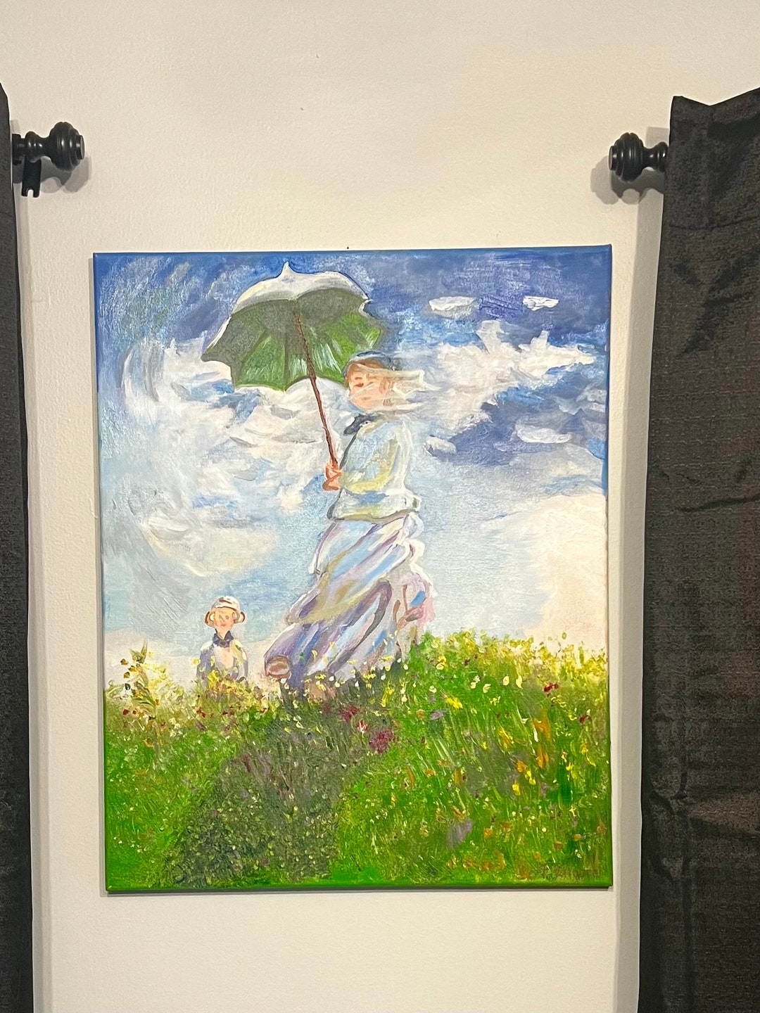 Women With A Parasol in Oil Painting - Etsy