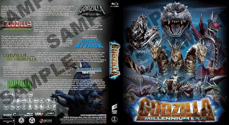 CUSTOM Blu-ray COVER - Godzilla Era Collection (showa, Heisei ...