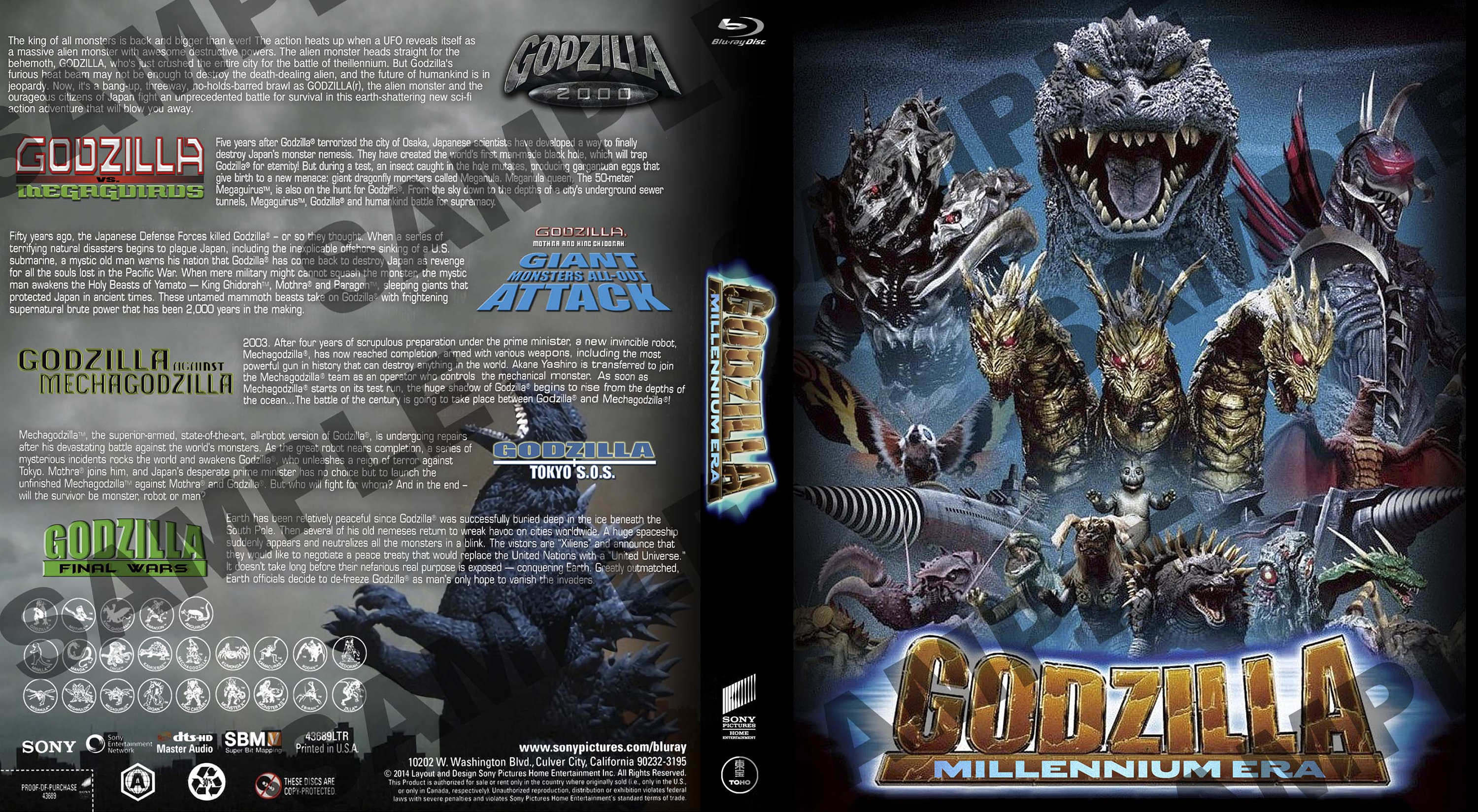 CUSTOM Blu-ray COVER - Godzilla Era Collection (showa, Heisei, Millennium, and Monsterverse) - Etsy