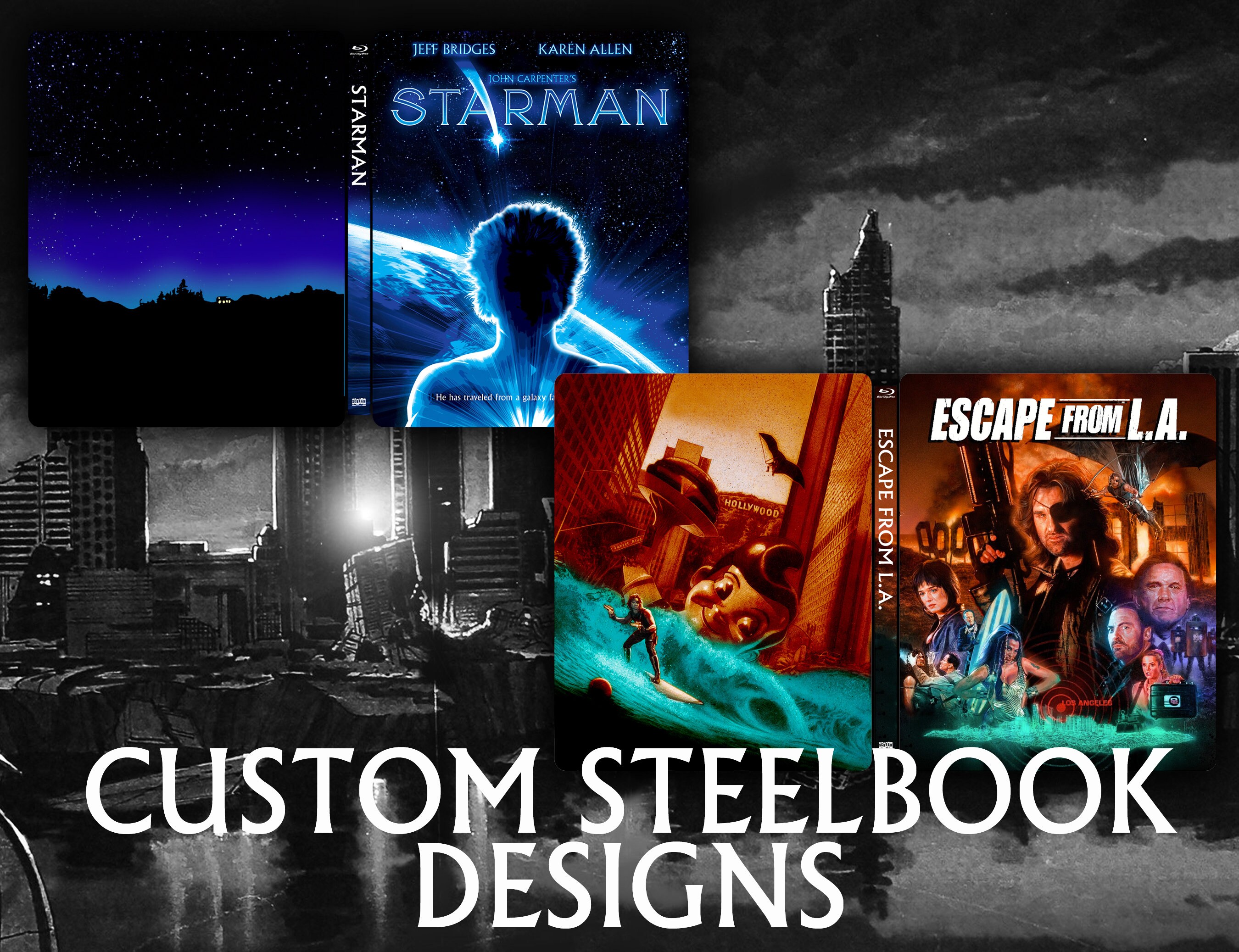 CUSTOM STEELBOOK DESIGNS John Carpenter's Starman and Escape From L.A ...