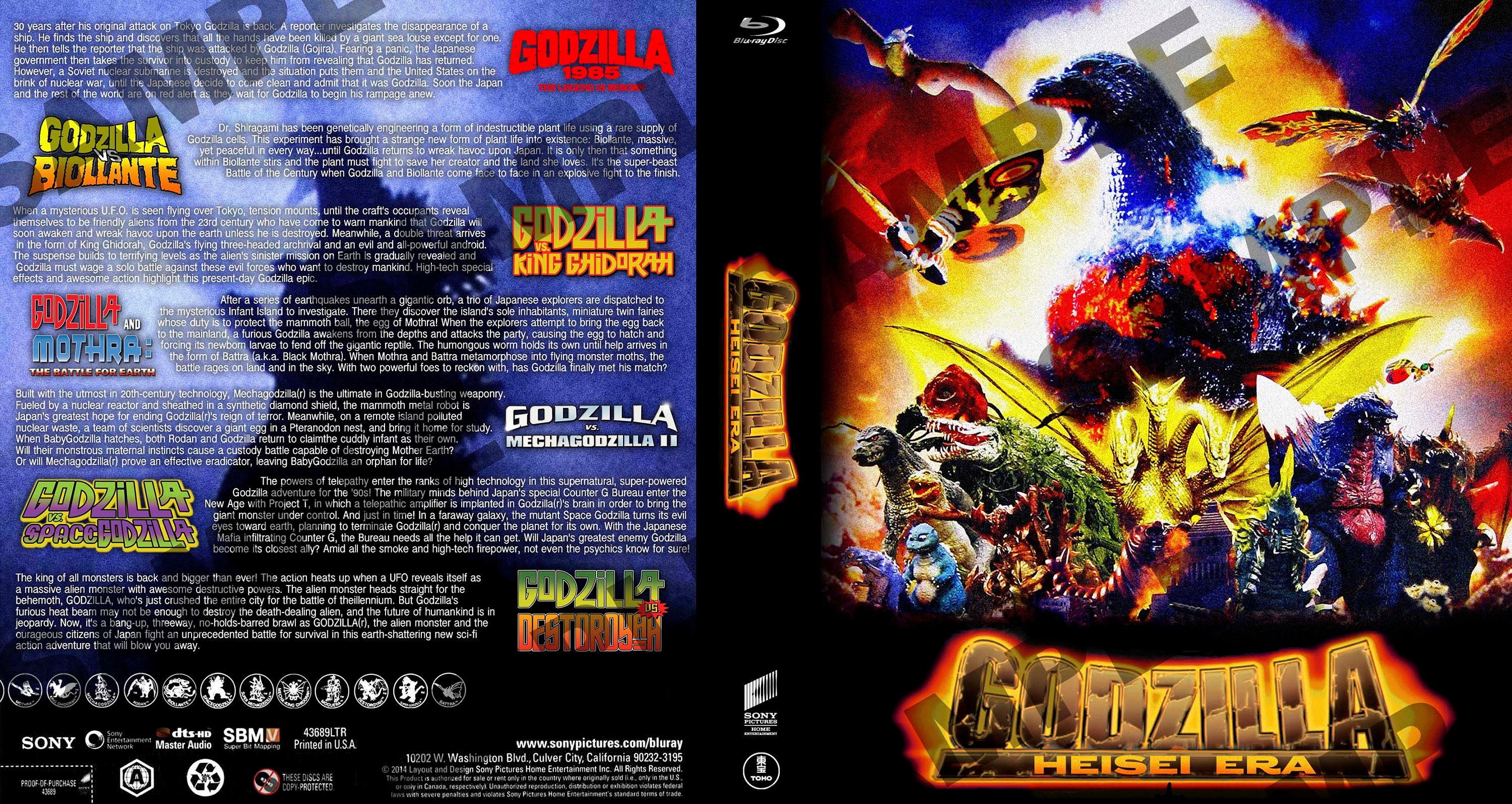 CUSTOM Blu-ray COVER - Godzilla Era Collection (showa, Heisei, Millennium, and Monsterverse) - Etsy