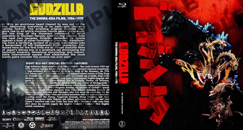 CUSTOM Blu-ray COVER - Godzilla Era Collection (showa, Heisei, Millennium, and Monsterverse) - Etsy