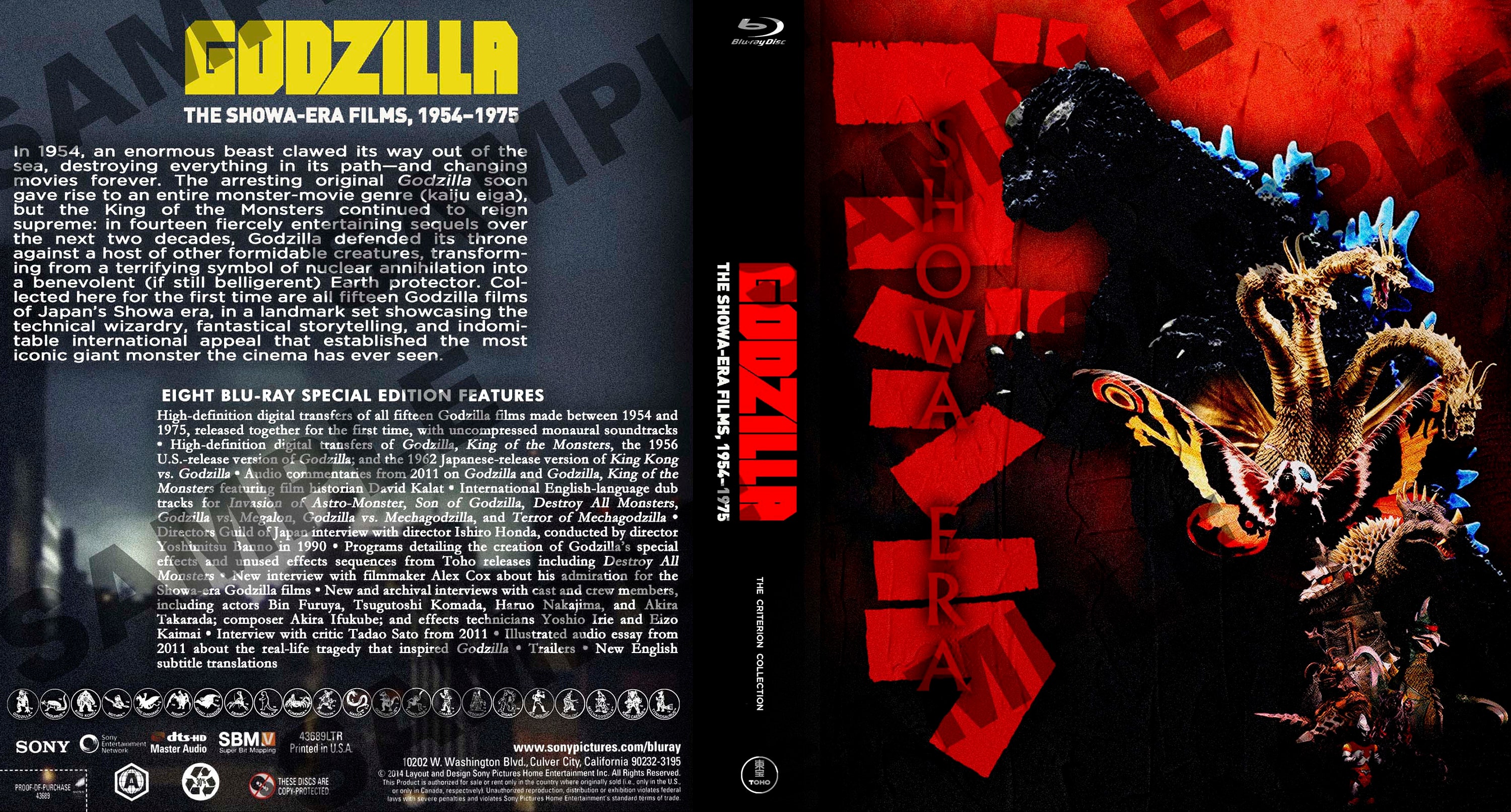 CUSTOM Blu-ray COVER - Godzilla Era Collection (showa, Heisei, Millennium, and Monsterverse) - Etsy