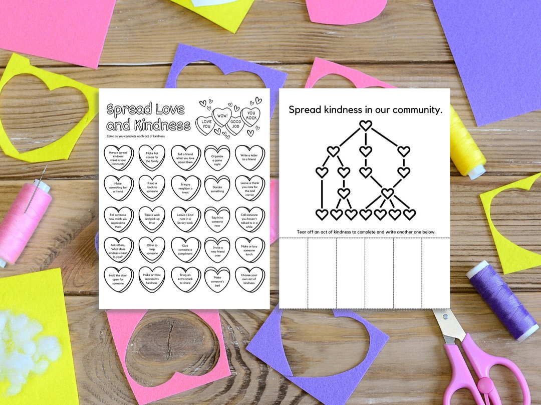 Acts of Kindness Color and Activity Sheet / Pay It Forward and Spread ...