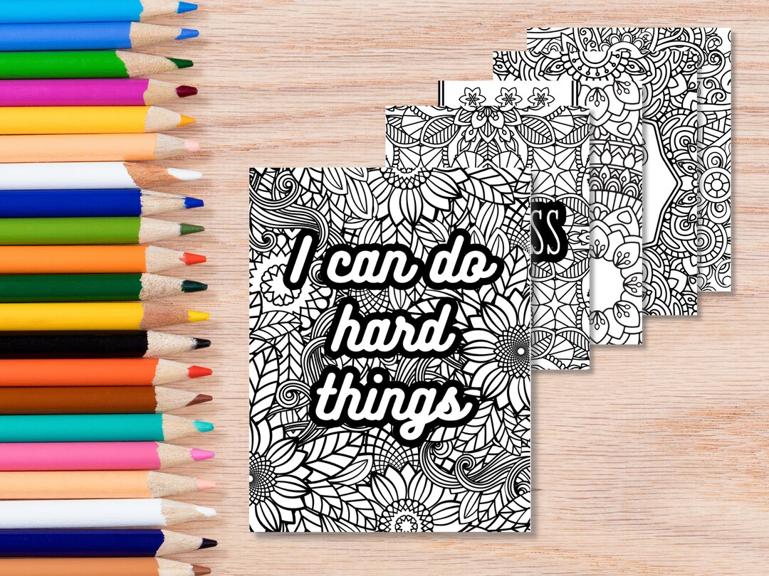 Just Color Growth Mindset Coloring Pack (5 Pages) - Etsy