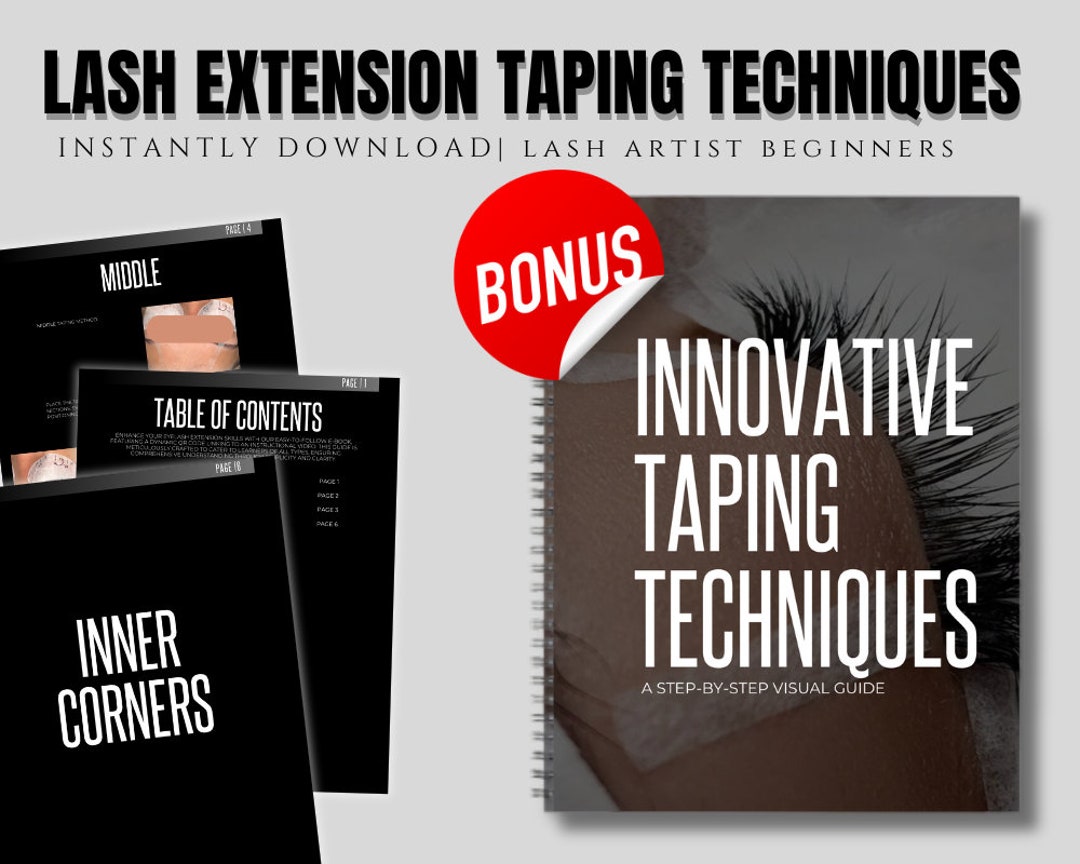 Ultimate Taping Techniques for Lash Artists -digital E-book Guide BONUS ...